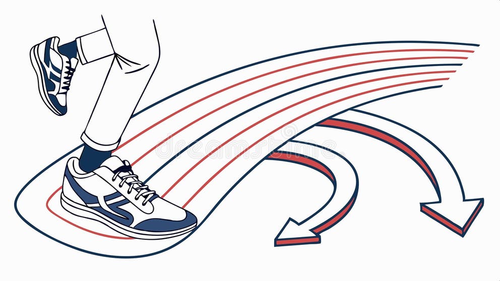 Footsteps with Arrows, Direction and Path Illustration Vector Design ...