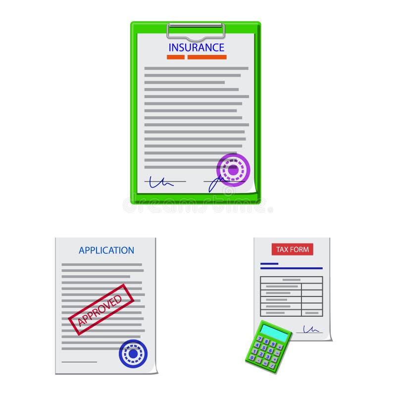 Vector Design of Form and Document Icon. Set of Form and Mark Vector ...