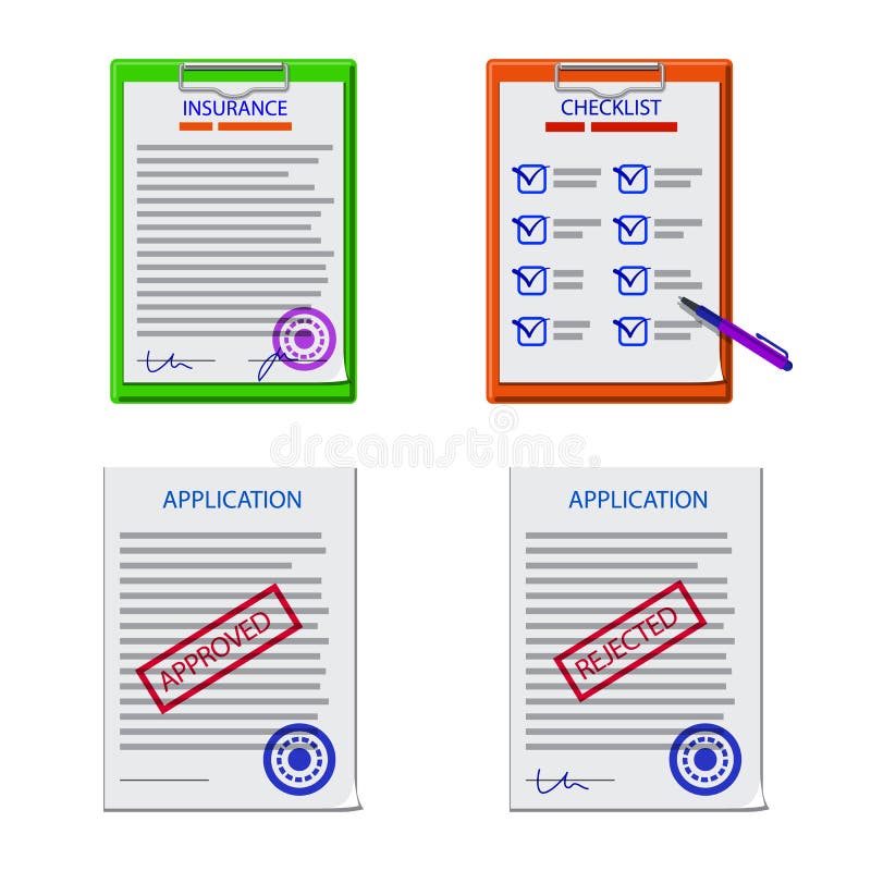 Vector Design of Form and Document Icon. Set of Form and Mark Stock ...