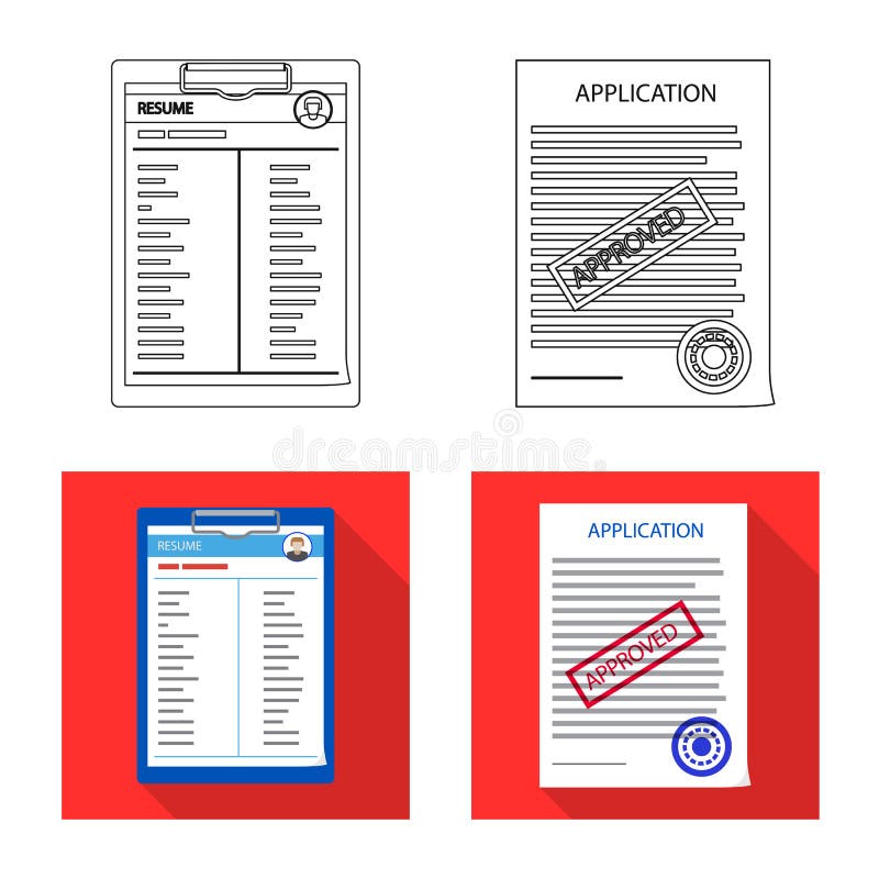 Vector Design of Form and Document Icon. Collection of Form and Mark ...