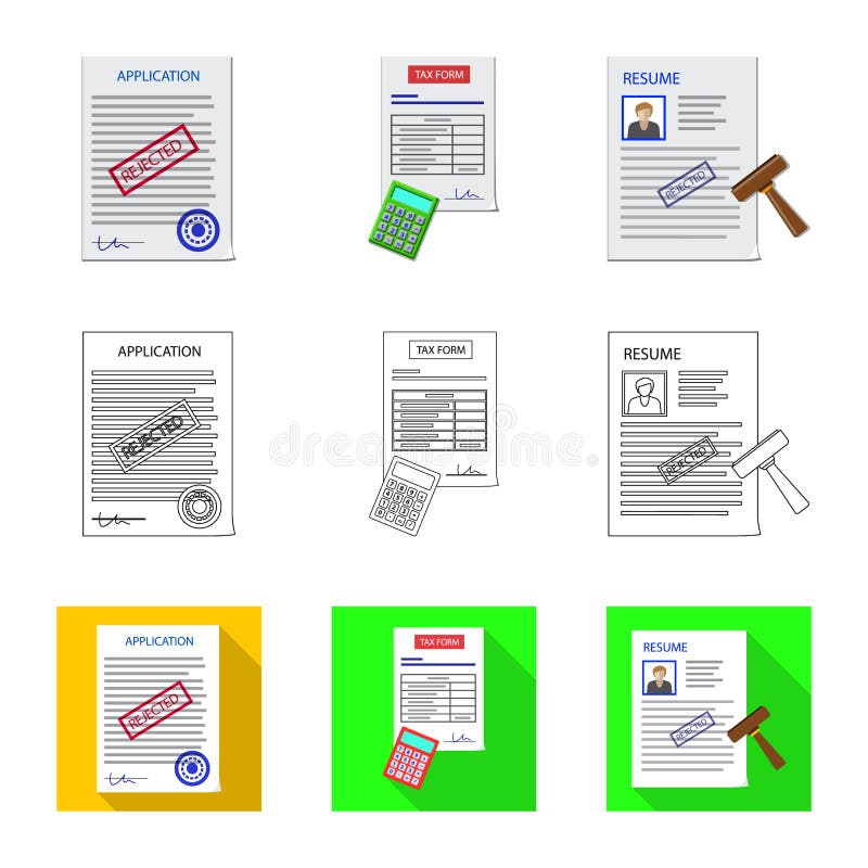 Vector Design of Form and Document Icon. Collection of Form and Mark ...
