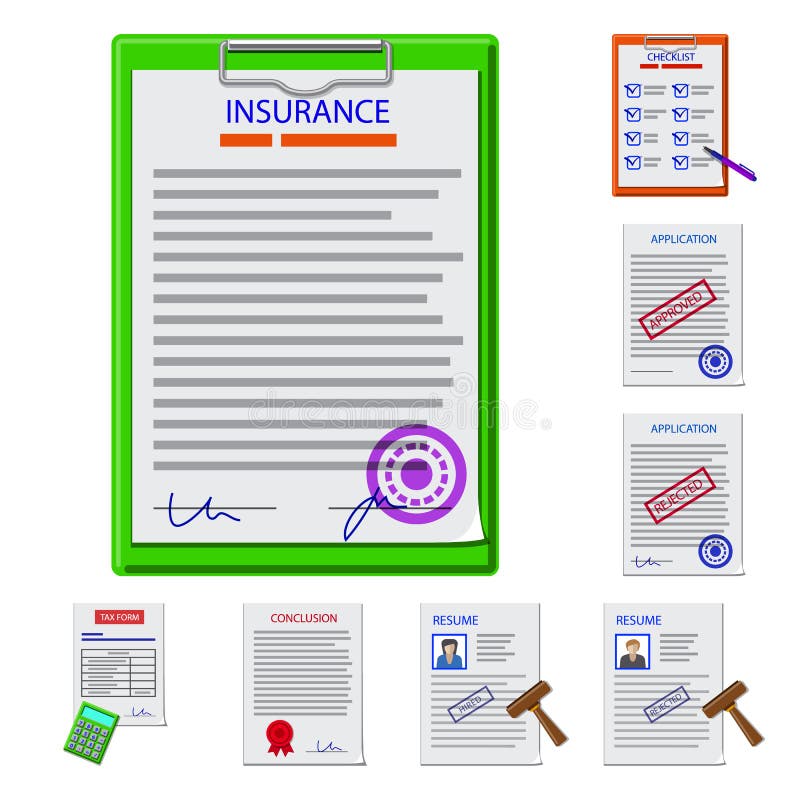 Vector Design of Form and Document Icon. Collection of Form and Mark ...