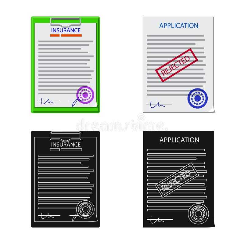 Vector Illustration of Form and Document Symbol. Set of Form and Mark ...