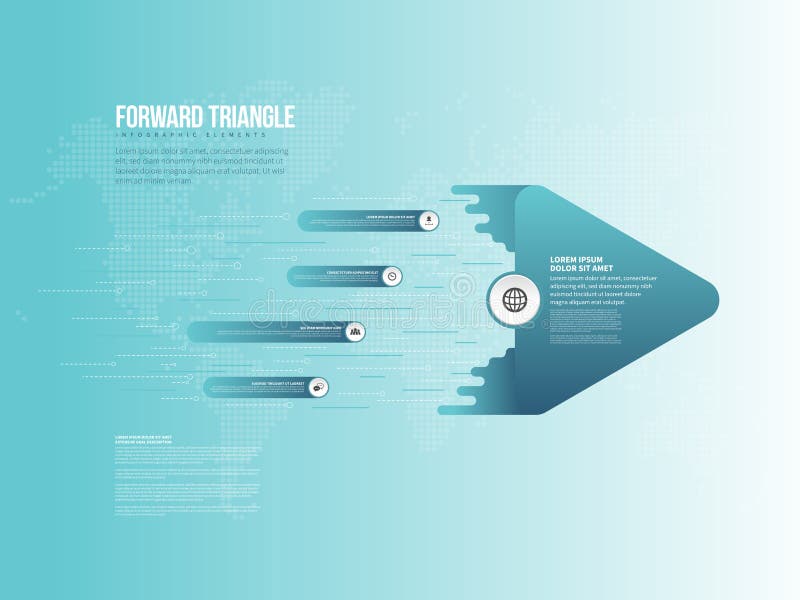 Forward Triangle Infographic Stock Vector - Illustration of flow ...
