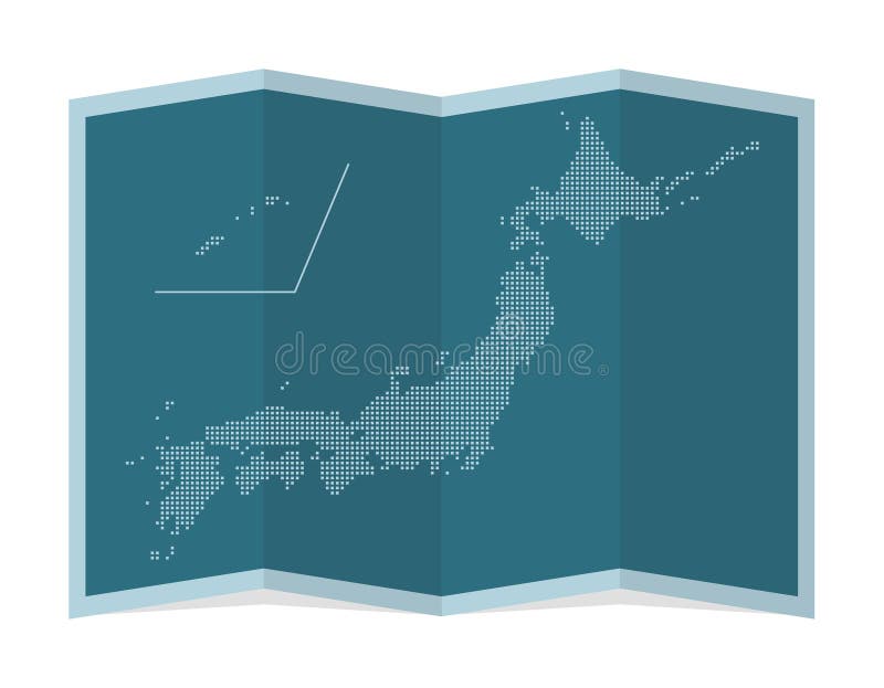 Vector Illustration of Four-fold Japan Map Stock Illustration ...