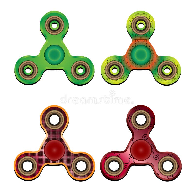 Spinners of Different Shapes. Stock Vector - Illustration of game ...