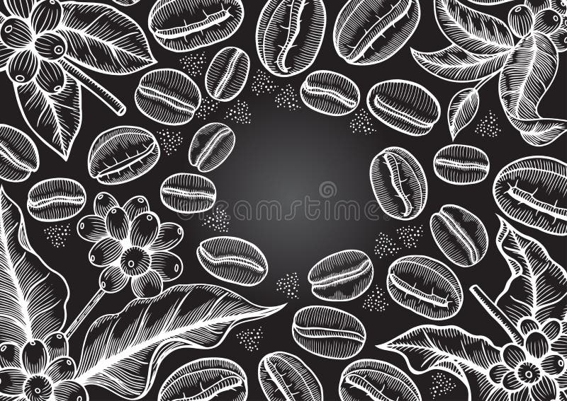 Frame with coffee products stock vector. Illustration of black - 110901758