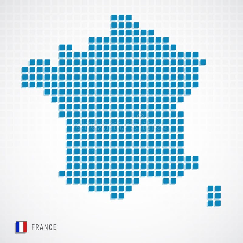 France map and flag icon stock vector. Illustration of outline - 112114651
