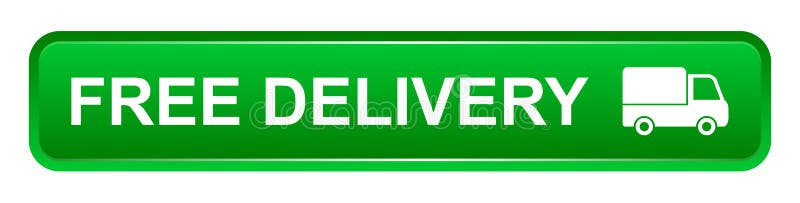 Free delivery button stock vector. Illustration of company - 119064977
