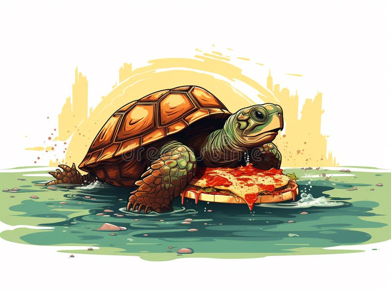 Vector Illustration of Friendly Turtle Stock Illustration ...