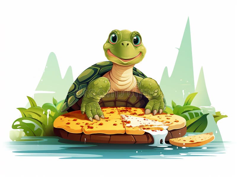 Vector Illustration of Friendly Turtle Stock Illustration ...