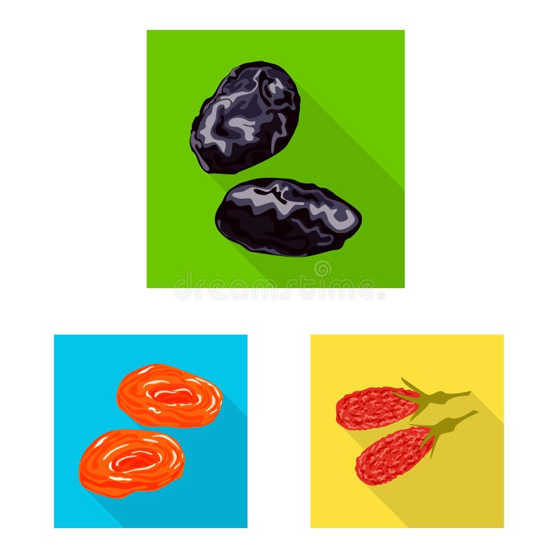Vector Design of Fruit and Dried Logo. Collection of Fruit and Food ...