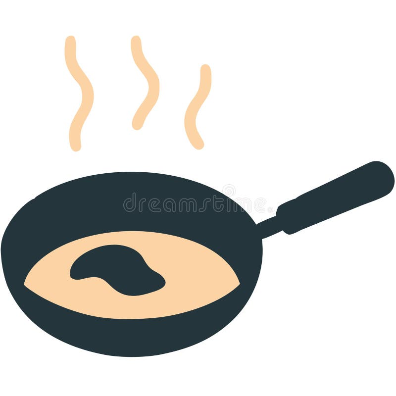 Vector Illustration of Frying Pan Cooking Egg Breakfast Symbol Stock ...