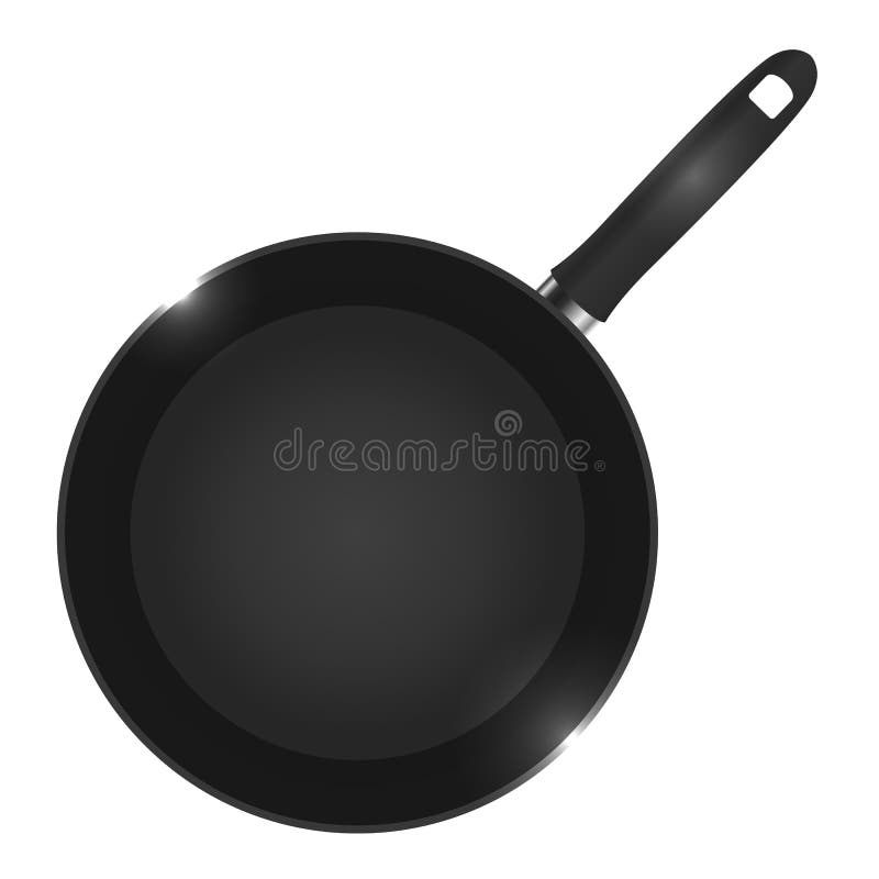Vector Illustration of a Frying Pan View from Above. Stock Vector ...