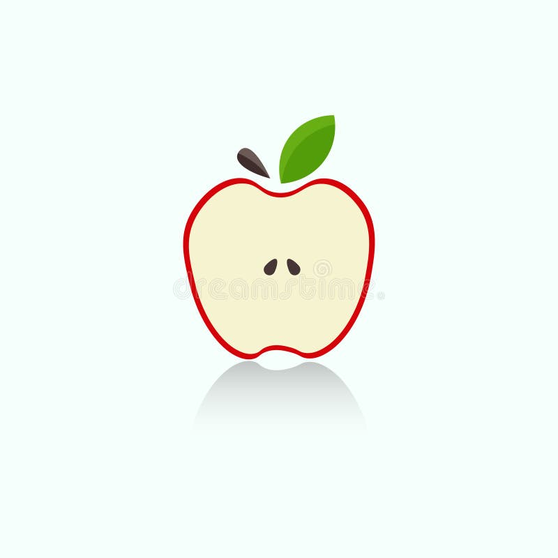 Illustration of a Funny Apple in Cartoon Style Stock Illustration ...