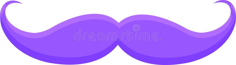 Vector Illustration of Funny Blue Mustache, Party Template Stock Vector ...