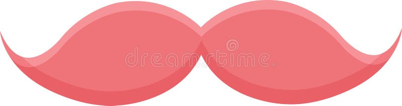 Vector Illustration of Funny Pink Mustache, Party Template Stock Vector ...