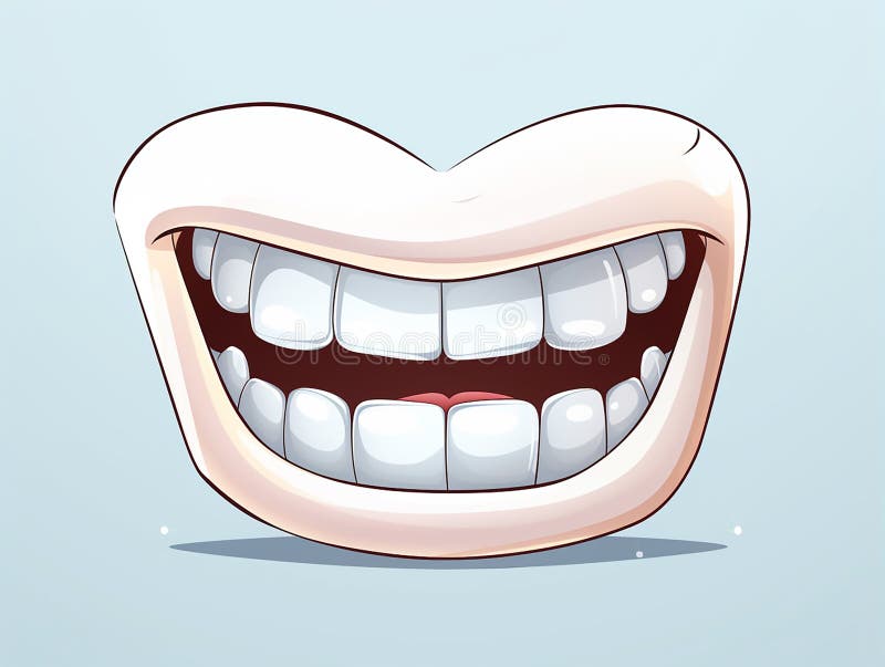 Vector Illustration of Funny Teeth Cartoon Character Stock Illustration ...
