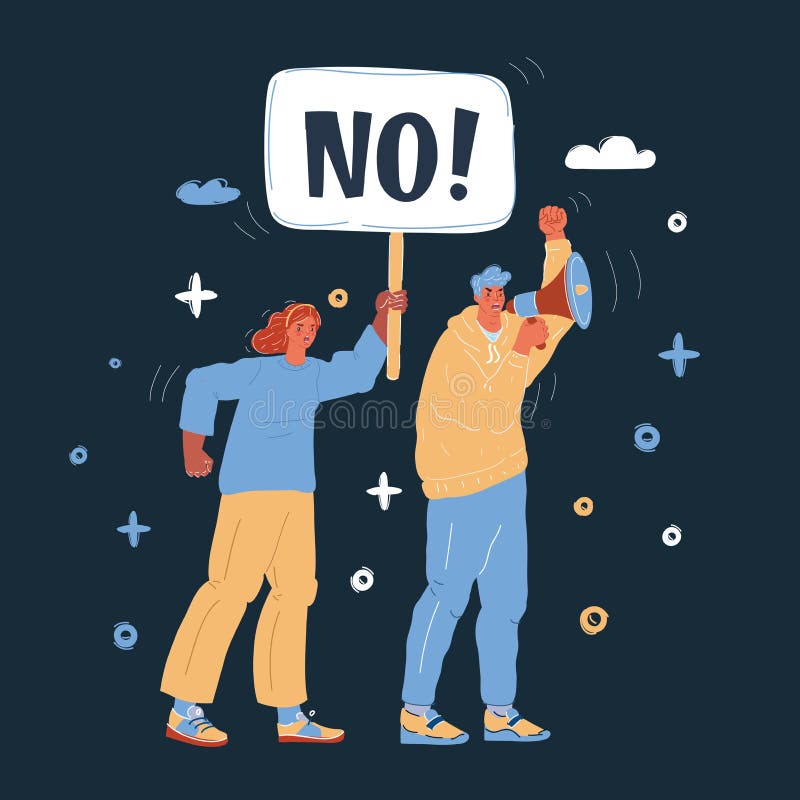 People on Strike Waving Banners Picketing and Protesting Against ...