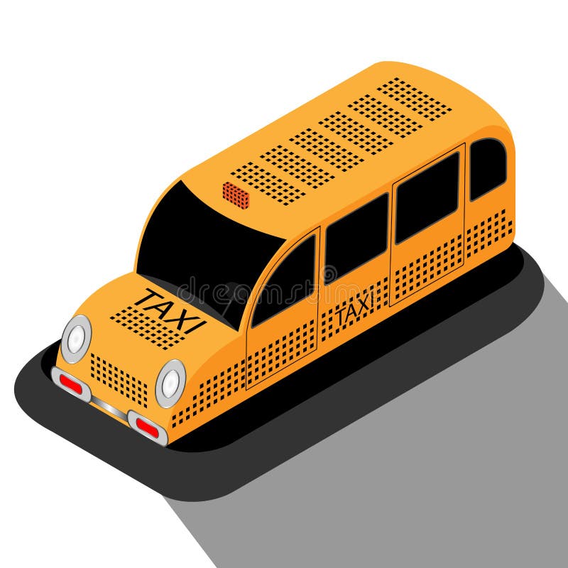 Future Flying Taxi Car Vector Illustration Stock Vector - Illustration ...