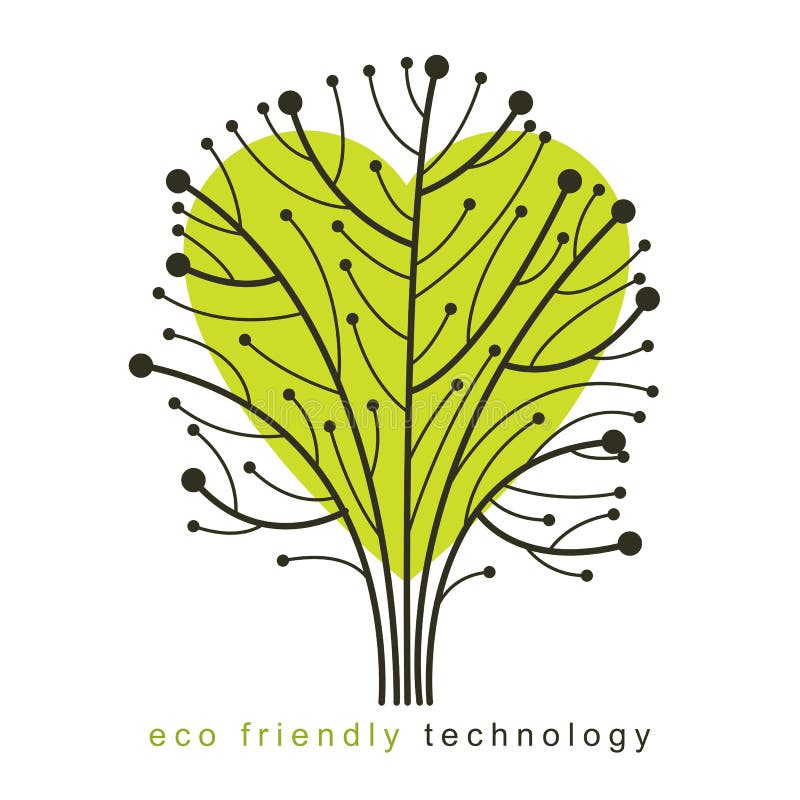 Techno Social Network Tree Design Stock Vector - Illustration of ...