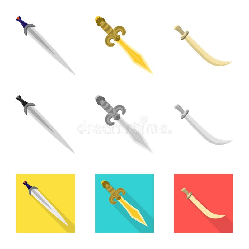 Vector Design of Game and Armor Sign. Collection of Game and Blade ...