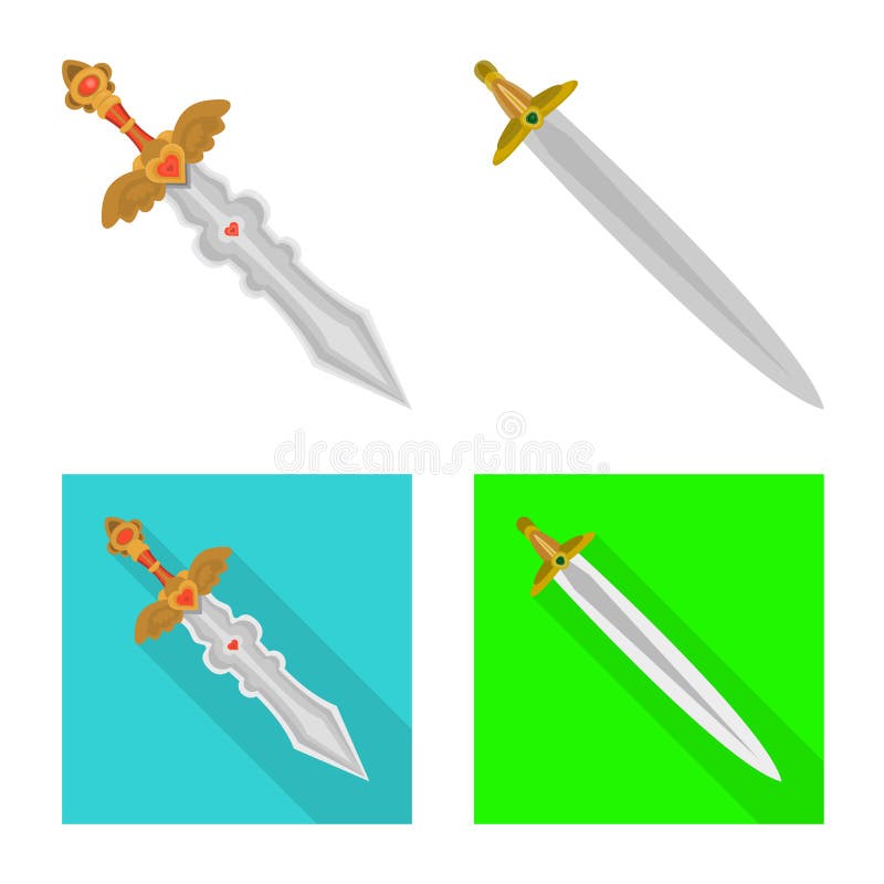 Vector Design of Game and Armor Icon. Set of Game and Blade Stock ...