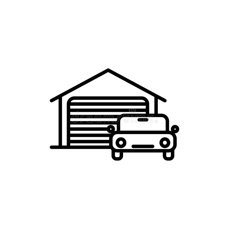 Garage Icon Design Template Vector Stock Vector - Illustration of door ...