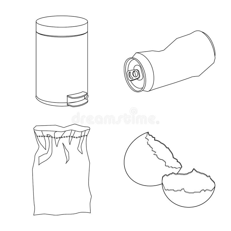 Vector Illustration of Garbage and Ecology Logo. Set of Garbage and ...