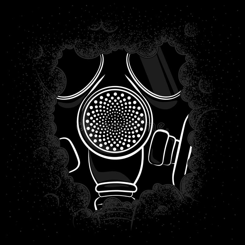 Cartoon smoking a gas mask weed - playgast