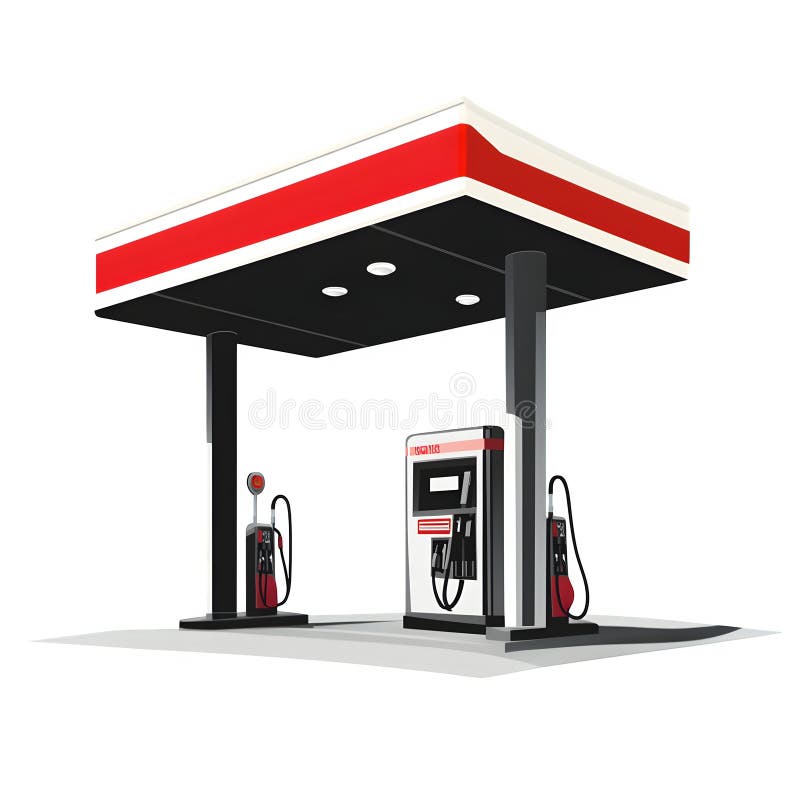 Gas Station Canopy Stock Illustrations – 312 Gas Station Canopy Stock ...