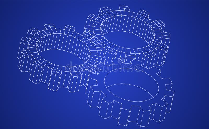 Gears Isolated Line Art Stock Illustrations – 659 Gears Isolated Line ...