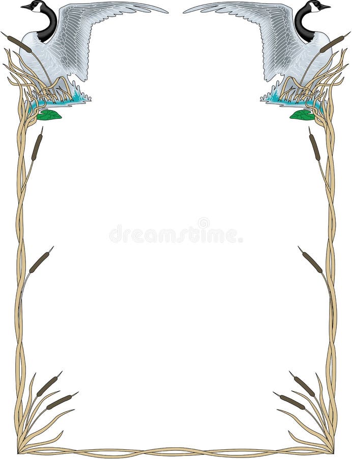 Goose and Cat Tails Border Vector Illustration Stock Vector ...