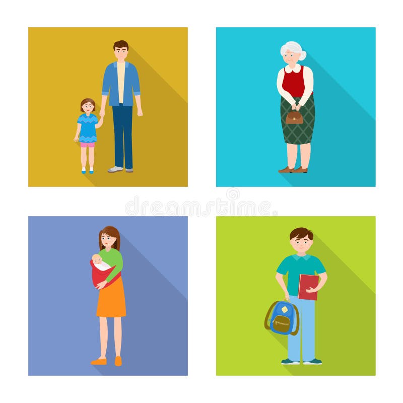 Vector Design of Generation and Happy Sign. Collection of Generation ...