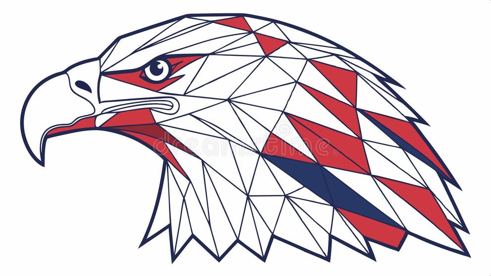 Geometric Eagle Illustration, Polygonal Bird Design Vector Design ...