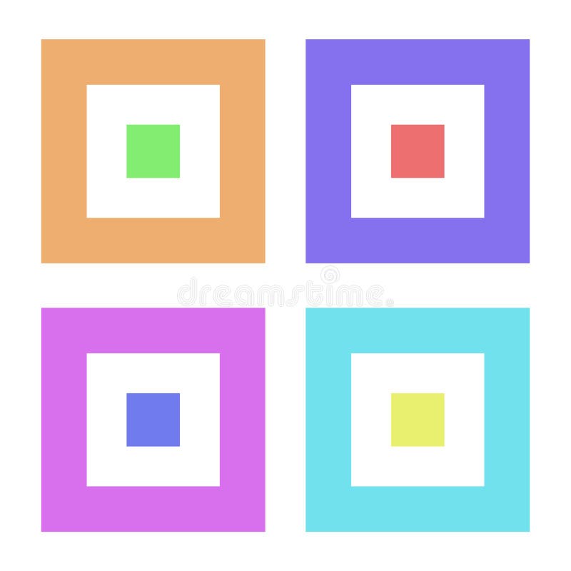 Vector Illustration with Geometric Elements. Square Typography Stock ...