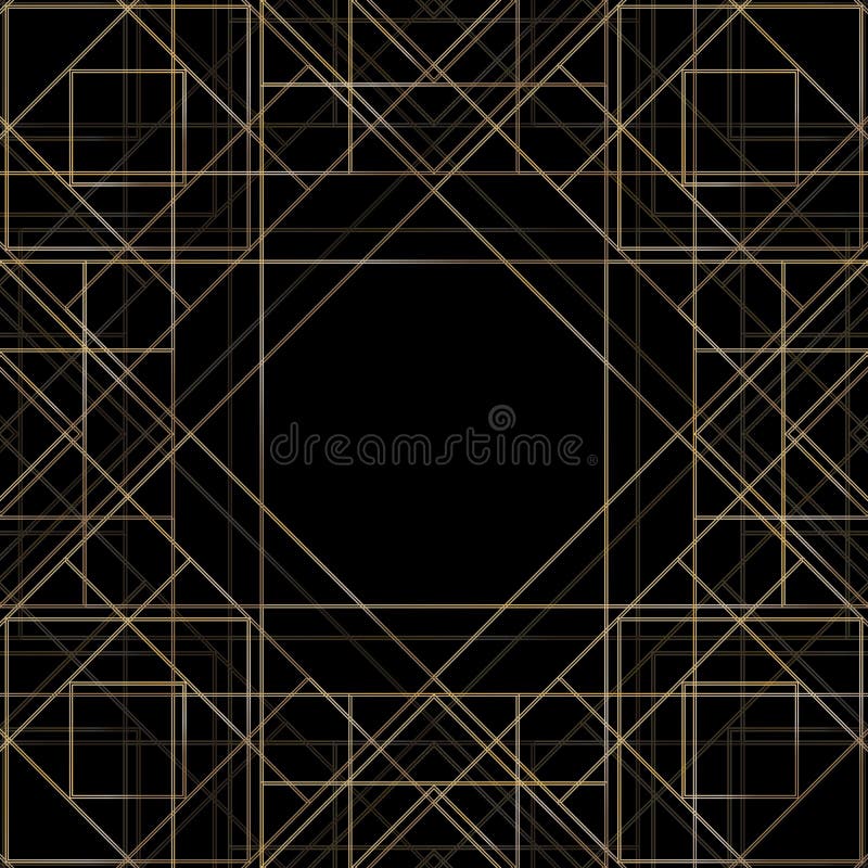 Vector Illustration of a Geometric Gold Pattern. Stock Vector - Illustration of ornament ...