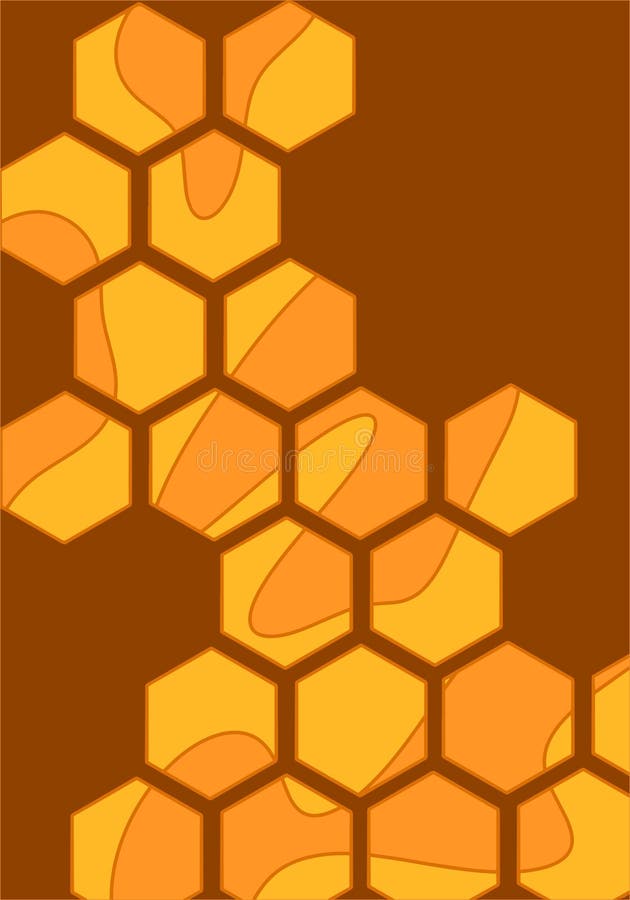 Honey Pattern: Vector Illustration with a Geometric Pattern, Honeycomb ...