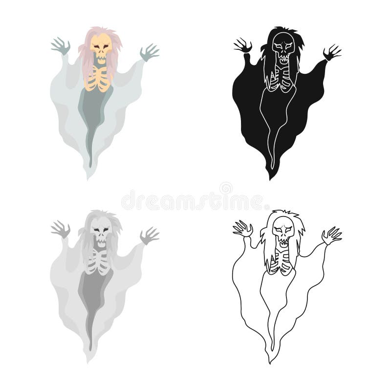 Vector Design of Ghost and Spook Sign. Collection of Ghost and Fear ...