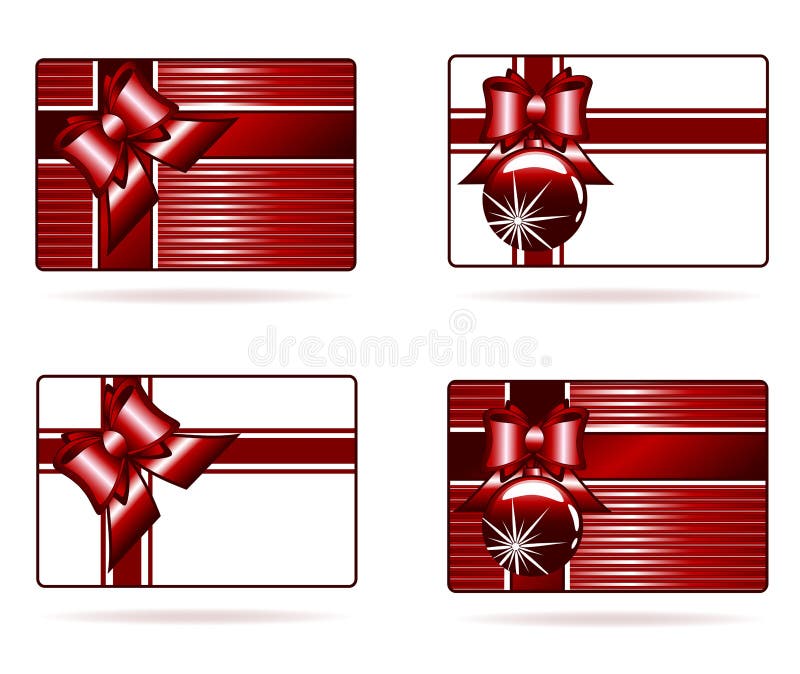 Vector Illustration of the Gift Cards Stock Vector - Illustration of ...