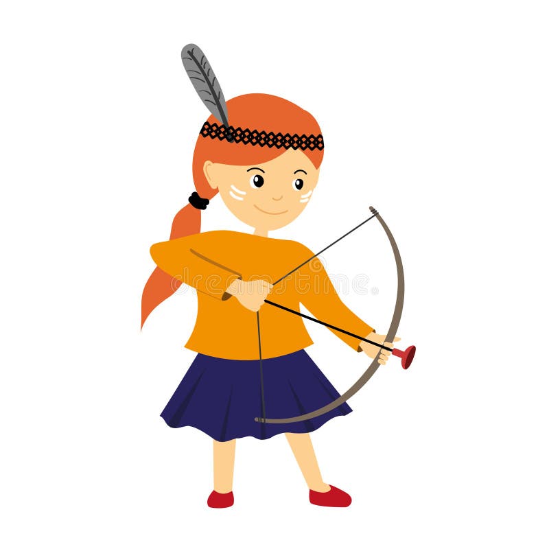 Vector Illustration of a Girl with Bow Stock Vector - Illustration of ...