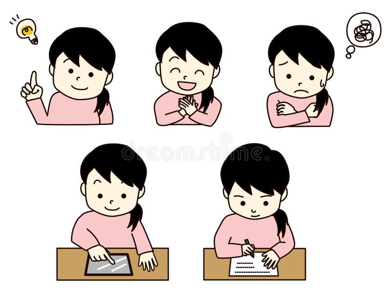 Studying 5 Patterns Stock Illustrations – 4 Studying 5 Patterns Stock ...