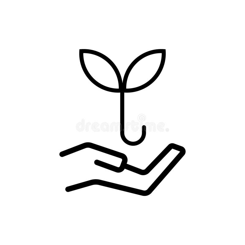 Vector Illustration of Give Flower Icon in Black Color Stock Vector ...