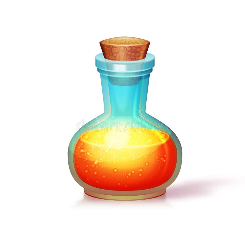 Vector Illustration of Glass Flask Stock Vector - Illustration of ...