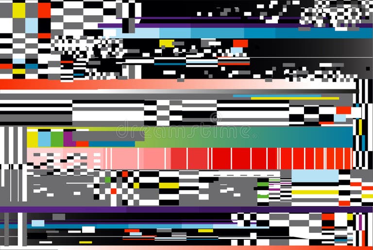 Vector Illustration of Glitch Background. Computer Screen Error or ...