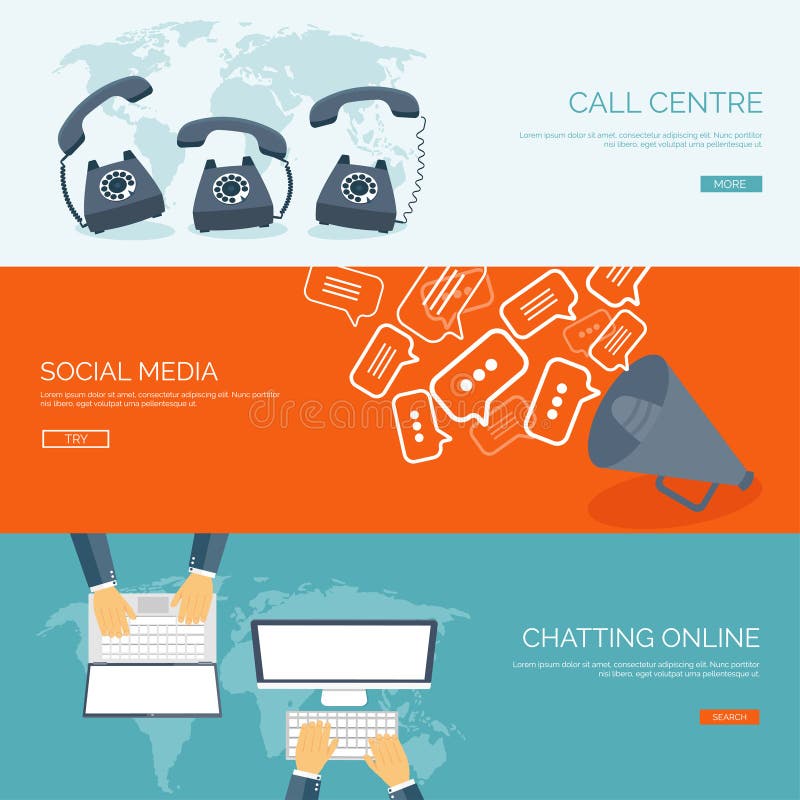Vector Illustration. Global Communication. Social Network,chatting ...