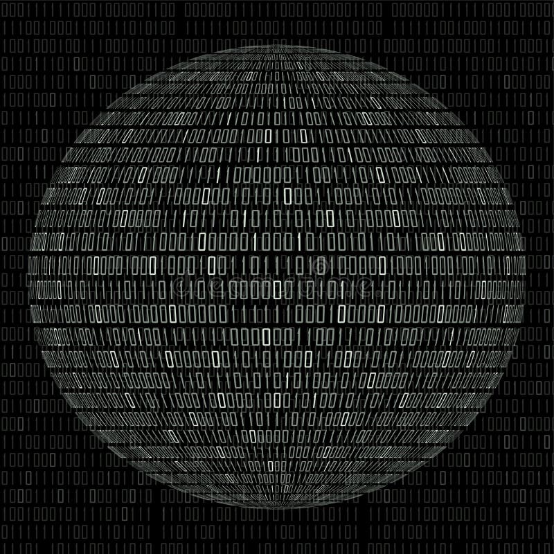 Vector Illustration Of Globe With Binary Code Stock Vector ... Vector Illustration Of Globe With Binary Code Stock Vector ...