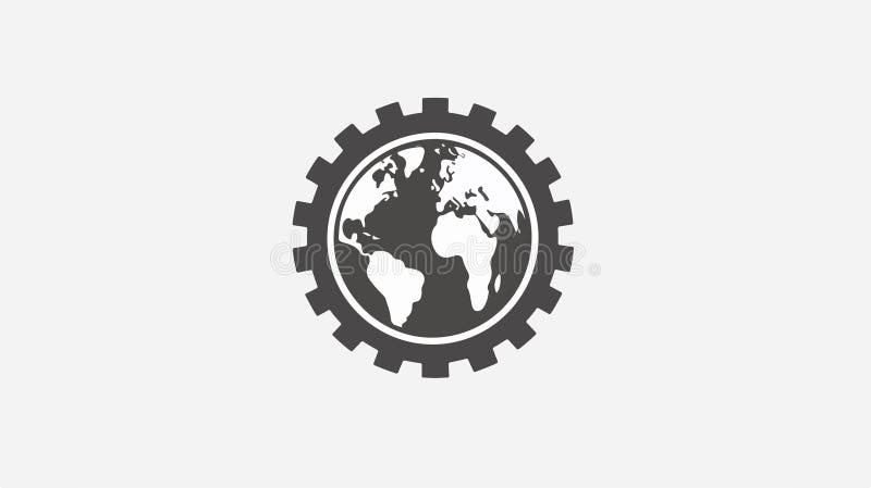 Global Gear Icon Abstract Concept for Technology Innovation and ...