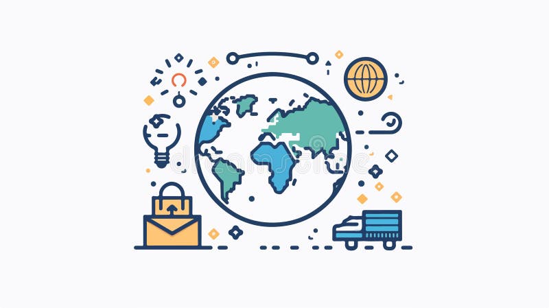 Global Product Delivery Service Order Concept, Worldwide Shipping ...