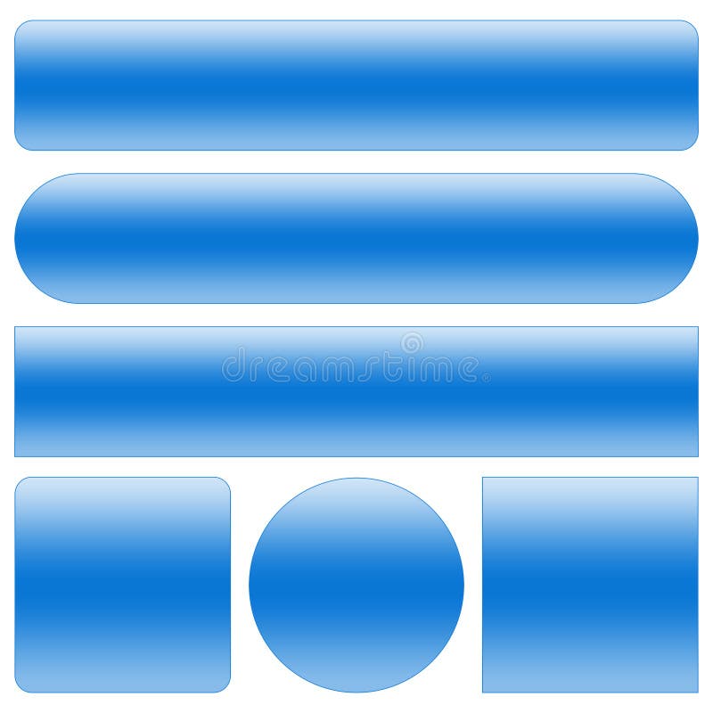 Web buttons blank plain stock illustration. Illustration of glossy ...